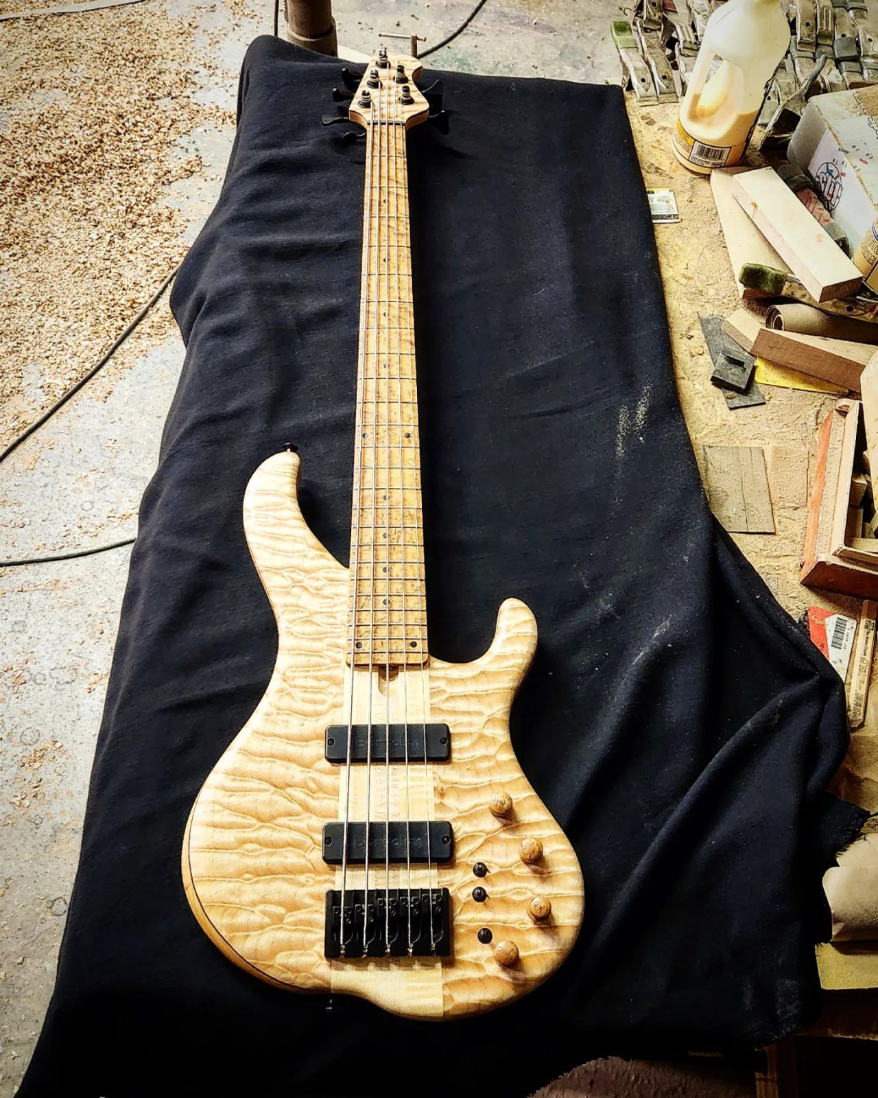 Muckelroy Bass 5 string Ensemble Custom Maple - Muckelroy Basses